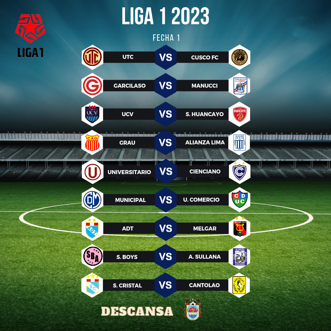 Liga 1 2023: conoce el fixture completo del Apertura del torneo peruano ...